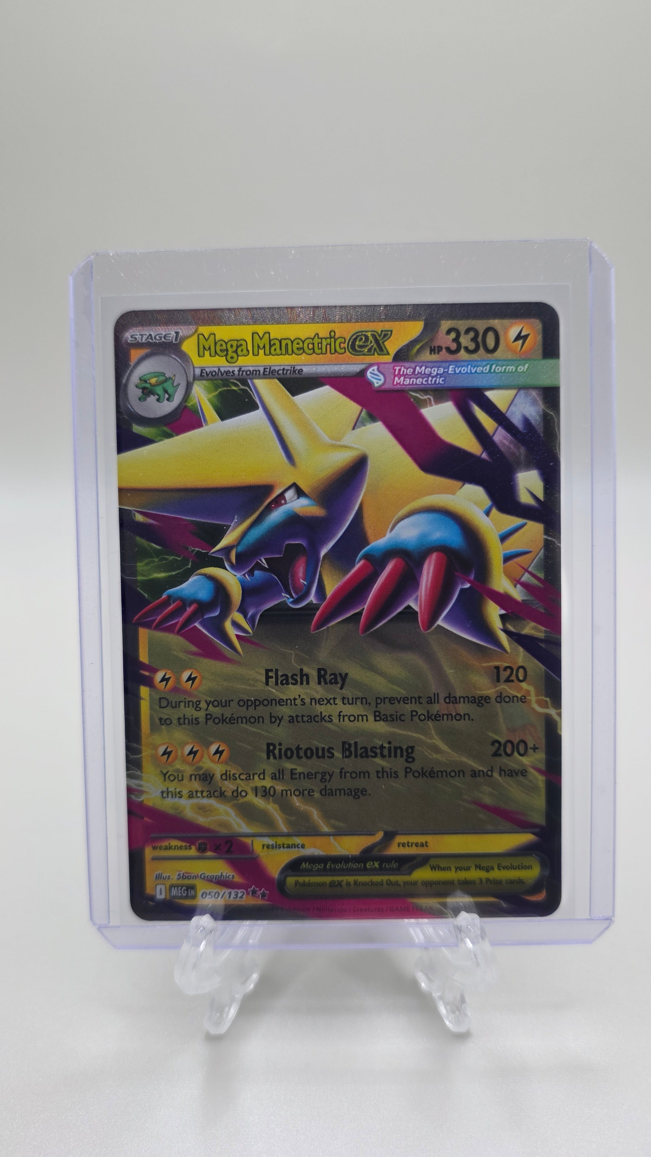 Mega Manectric EX 050/132 (Mega Evolution Set) English – Fitted BLVD